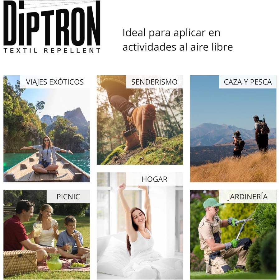 DIPTRON - Repelente de insectos para ropa y textil en spray